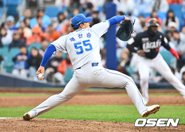 ‘156km 광속구+스위퍼 같은 슬라이더’ 난공불락이 된 ‘슈퍼 루키’ 배찬승 “갈수록 더 좋아지는 것 같다” [오!쎈 대구] - 머니투데이