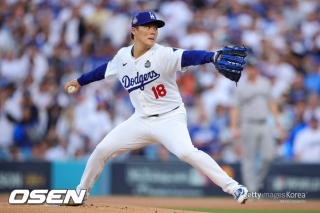 솔로 홈런 빼고 완벽투…‘158km’ 日 4520억 투수, 6⅓이닝 1피안타 1실점…다저스 2연승 보인다 - 머니투데이